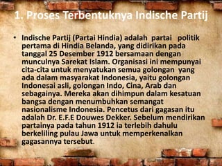 INDISCHE PARTIJ (Sejarah Pergerakan Indonesia 1900-1945) | PPTX