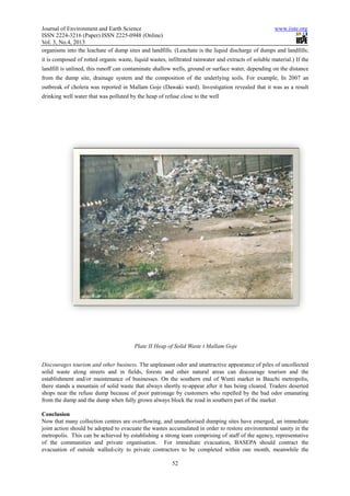 Indiscriminate solid waste dioposal in bauchi causes and impacts on the ...