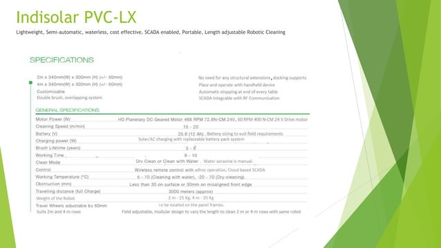 Indisolar PVC-LX module cleaning systems | PPT