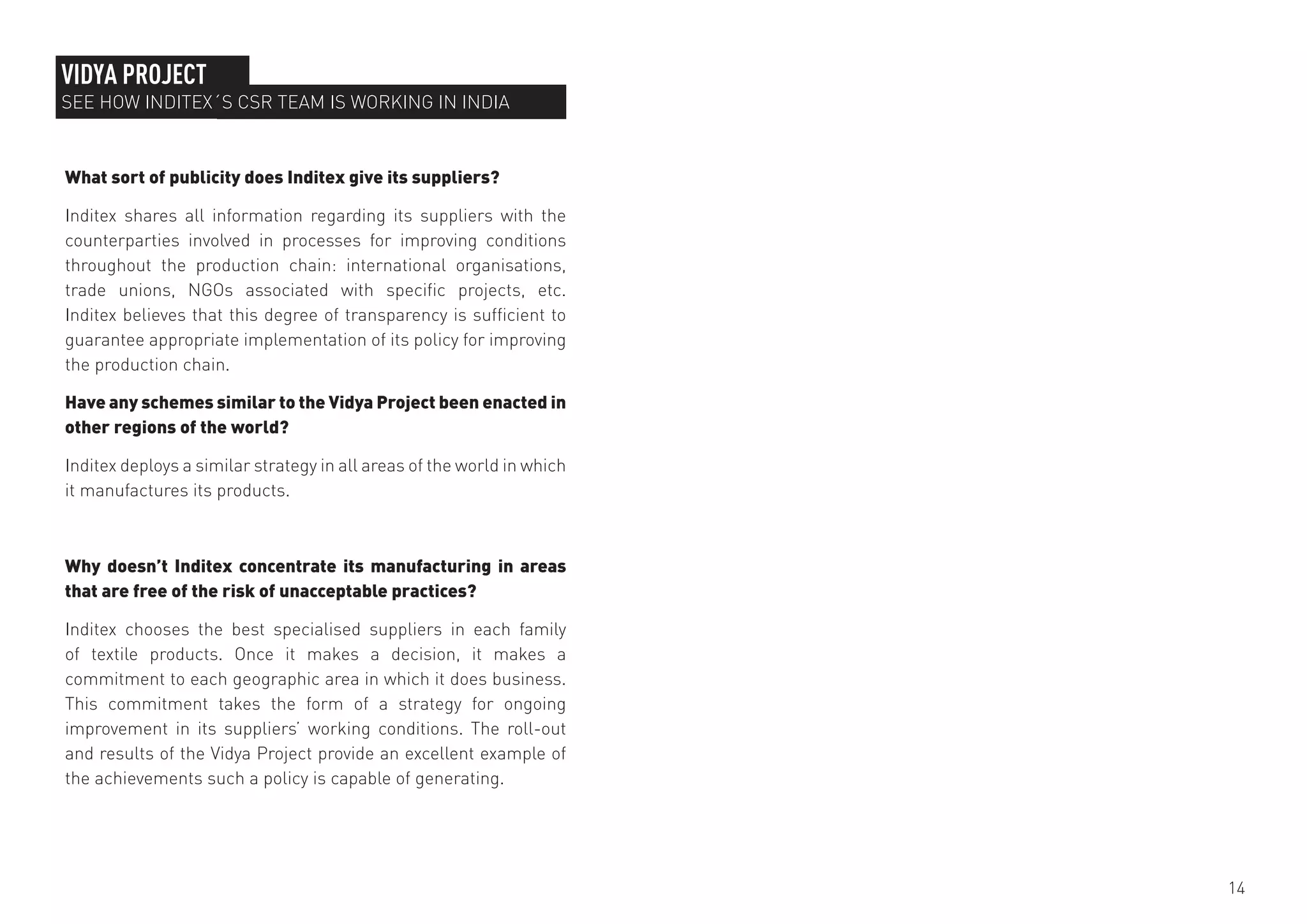 Inditex vidya project_india_en | PDF | Business | Business and Finance