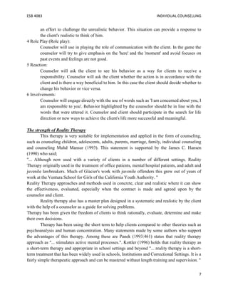 Individual counseling | PDF