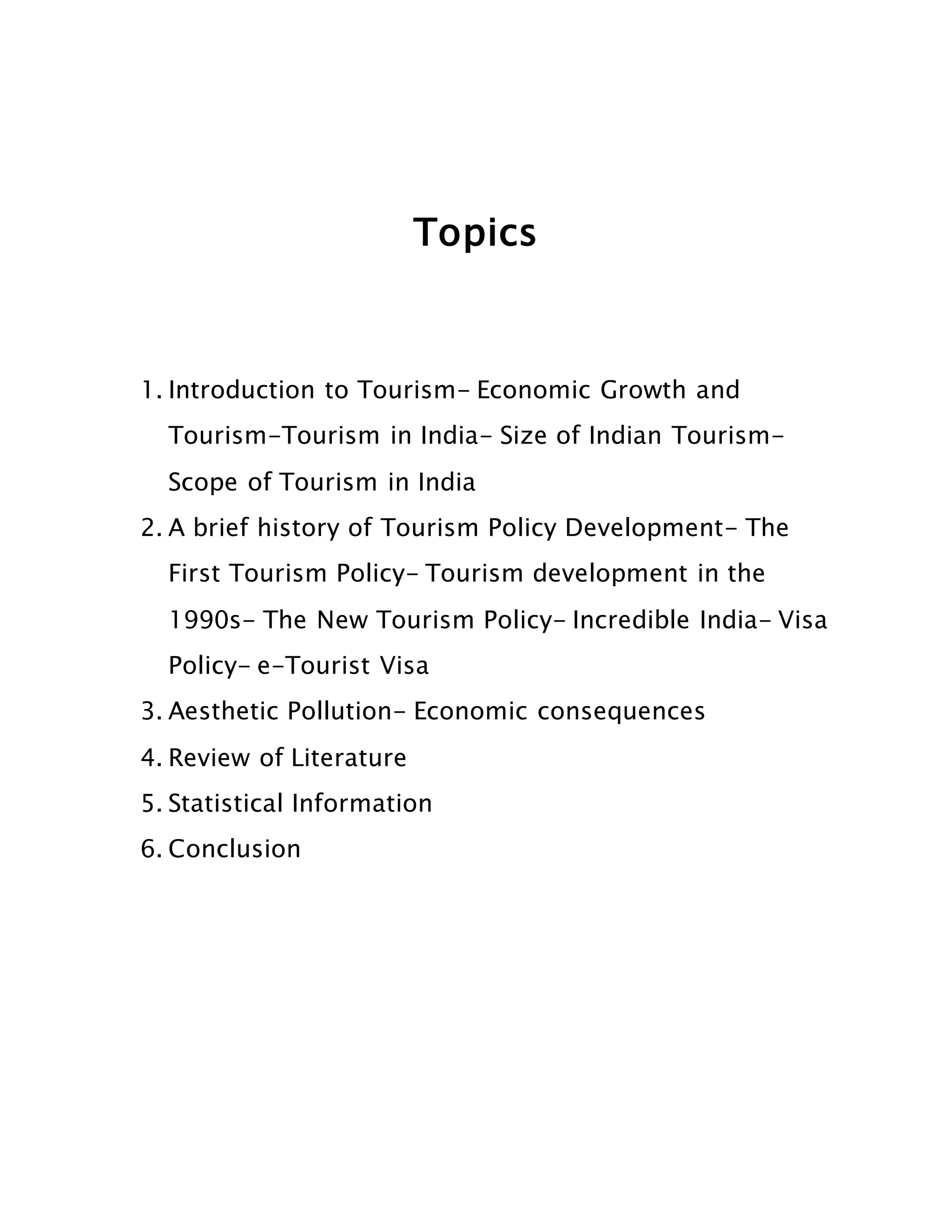 Tourism in India | DOCX
