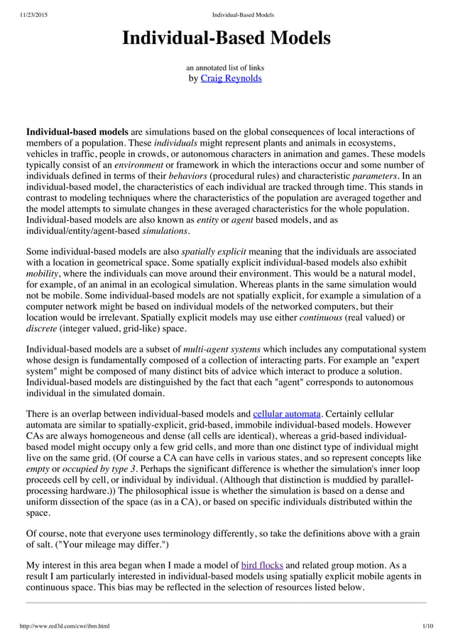 Individual based models | PDF | Science