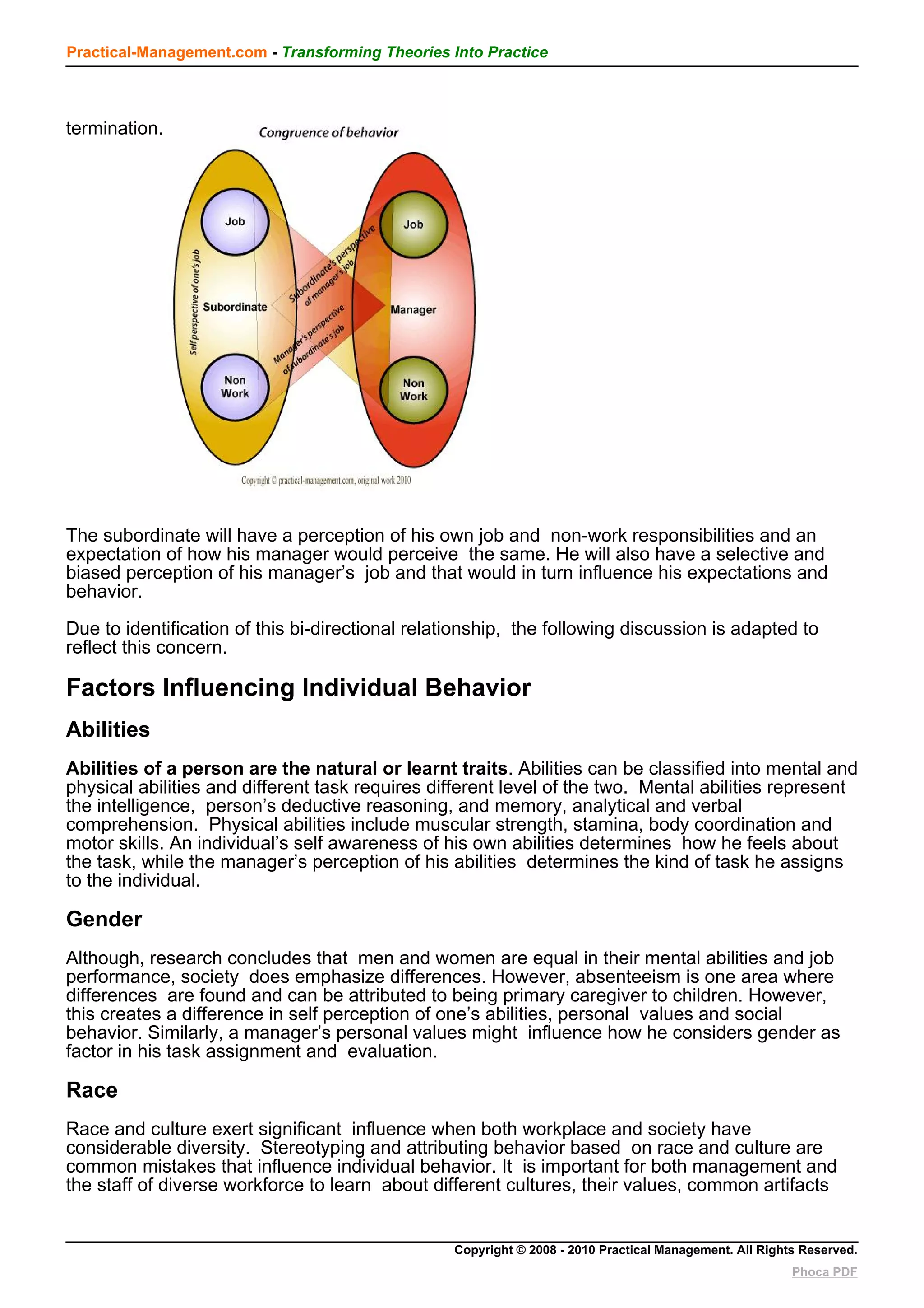 Individual behavior-in-organization | PDF