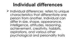 Individual-differences-PowerPoint presentation | PPTX