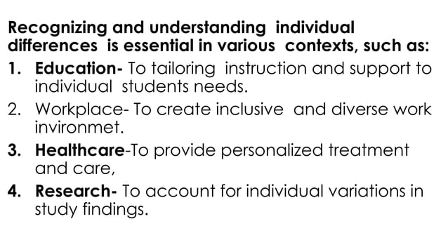 Individual-differences-PowerPoint presentation | PPTX