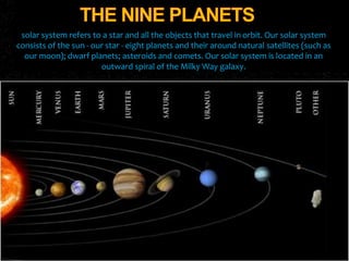 Individual planets in the solar system | PPTX