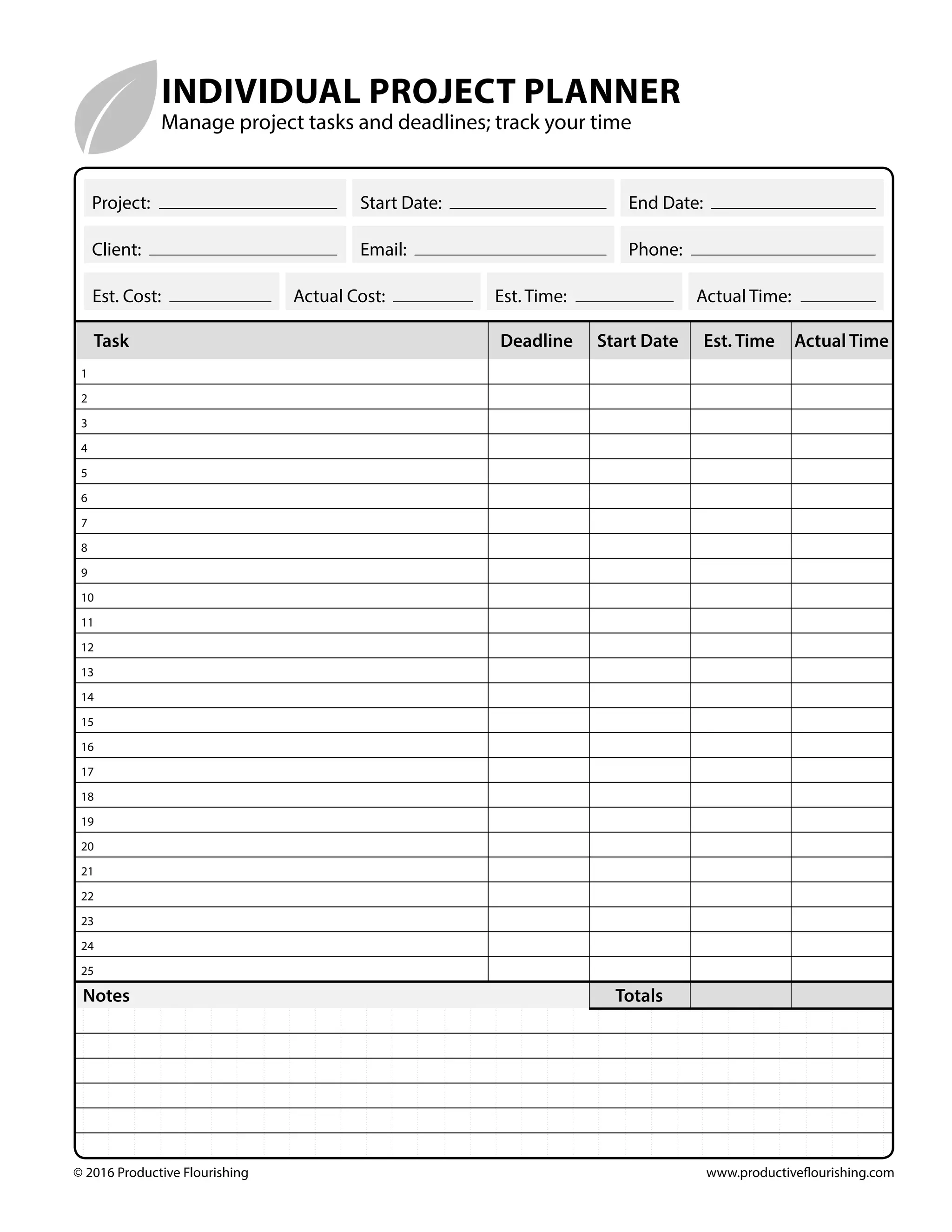 Individual project-planner | PDF