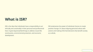 Individual-Social-Responsibility-ISR Assignment | PPTX