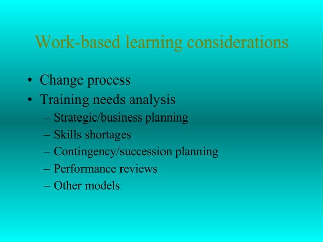 Individual & Work Based Learning | PPT | Education