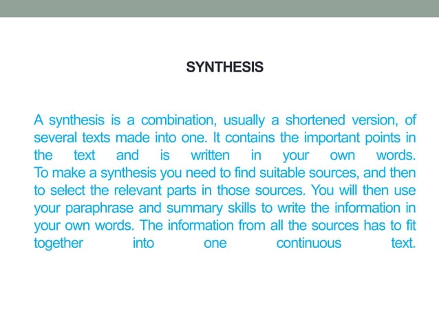 Individual activity - synthesis | PPT