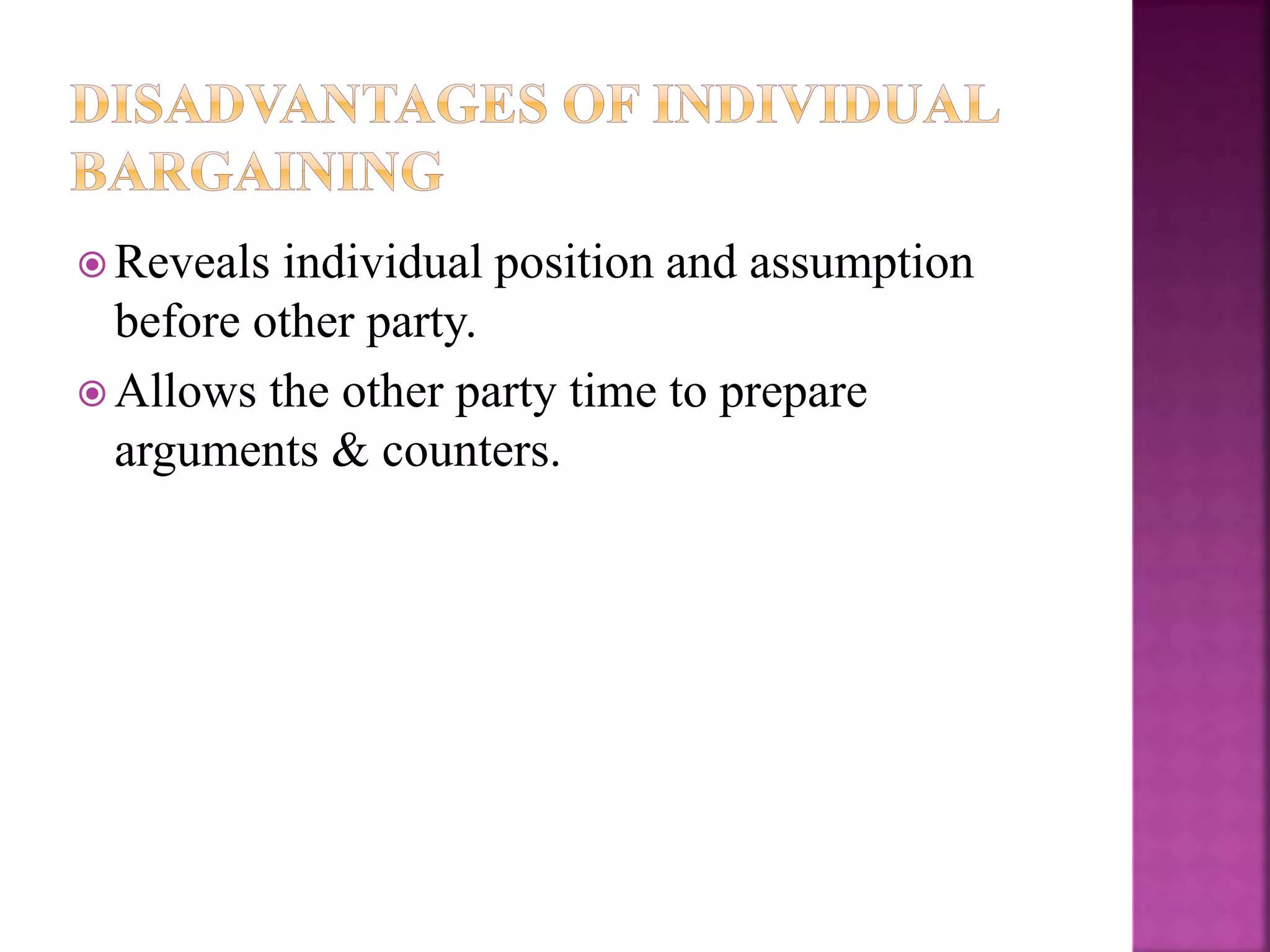 Individual and collective bargaining | PPTX