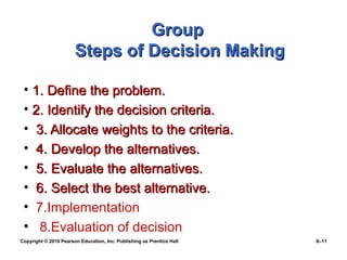 Individual and group decision making | PPT