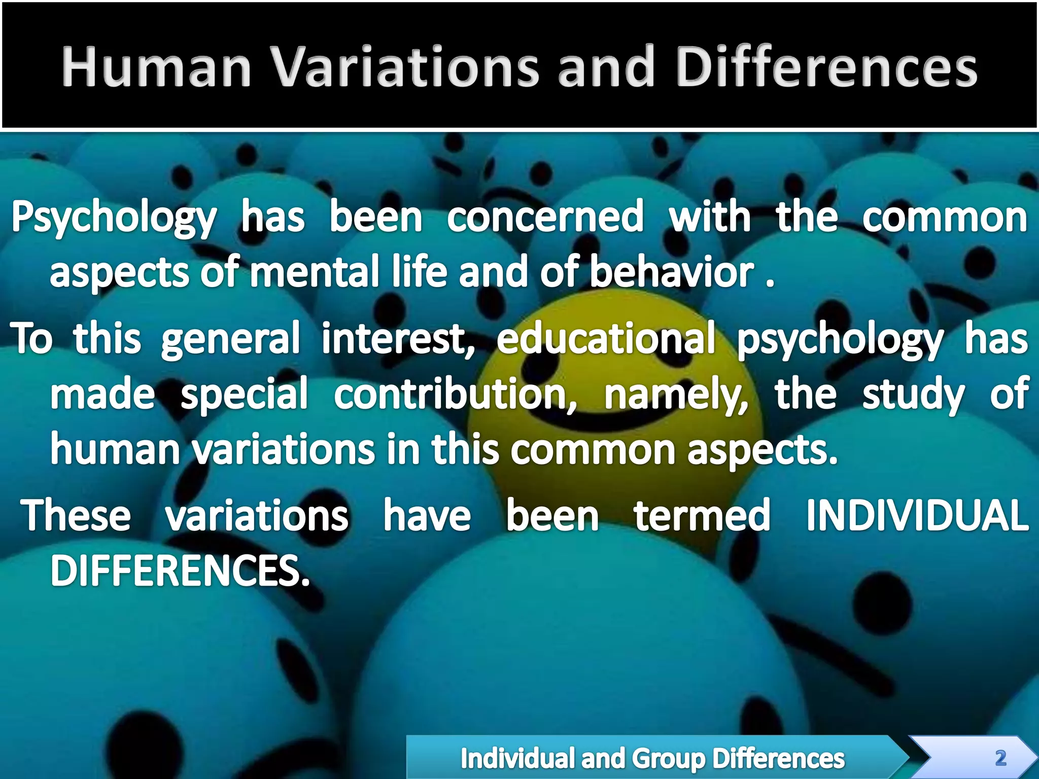 Individual and group differences | PPTX