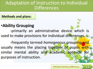 Individual and group differences | PPTX
