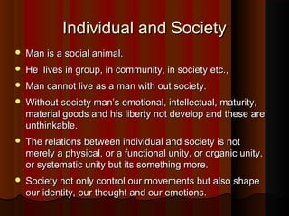 Individual and society | PPT