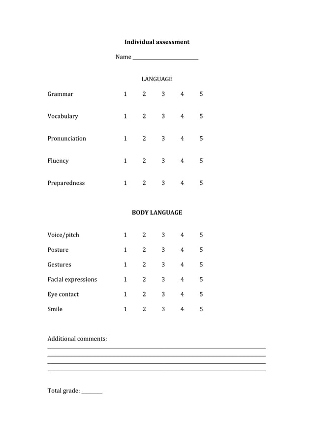 Individual assessment | DOCX