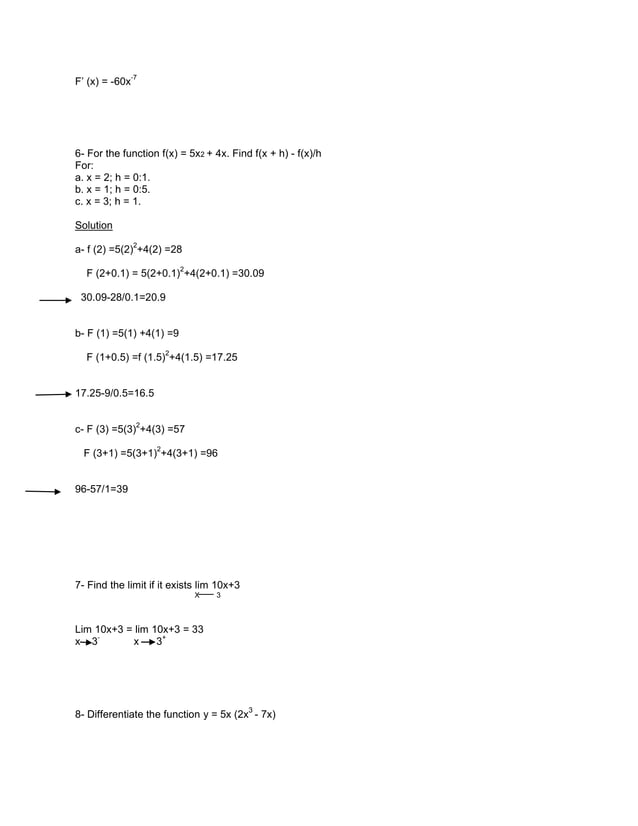maths Individual assignment on differentiation | PDF