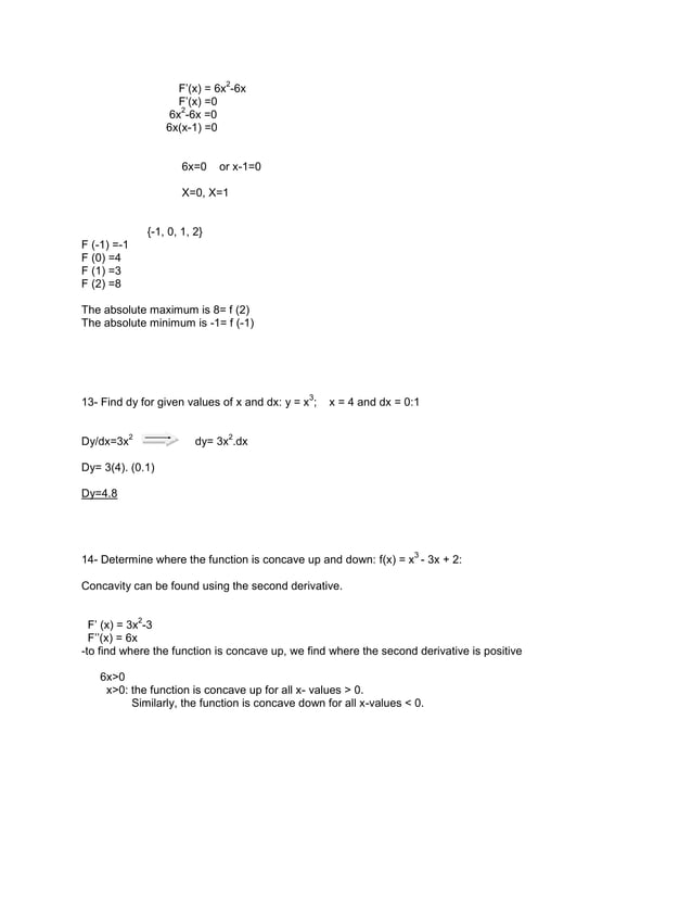 maths Individual assignment on differentiation | PDF