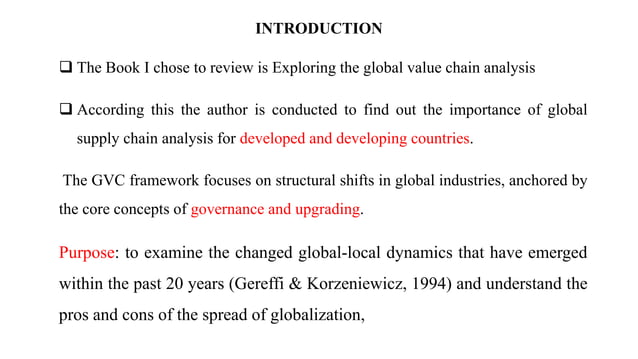 GLOBAL VALUE CHAIN ANALYSIS in internatinal business and strategy | PPT