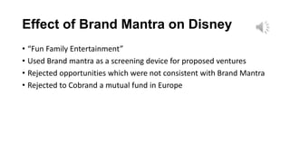 Disney Brand Mantra | PPTX
