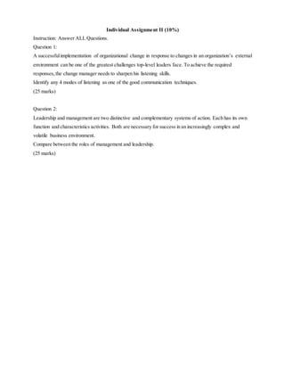 Individual assignment ii | PDF