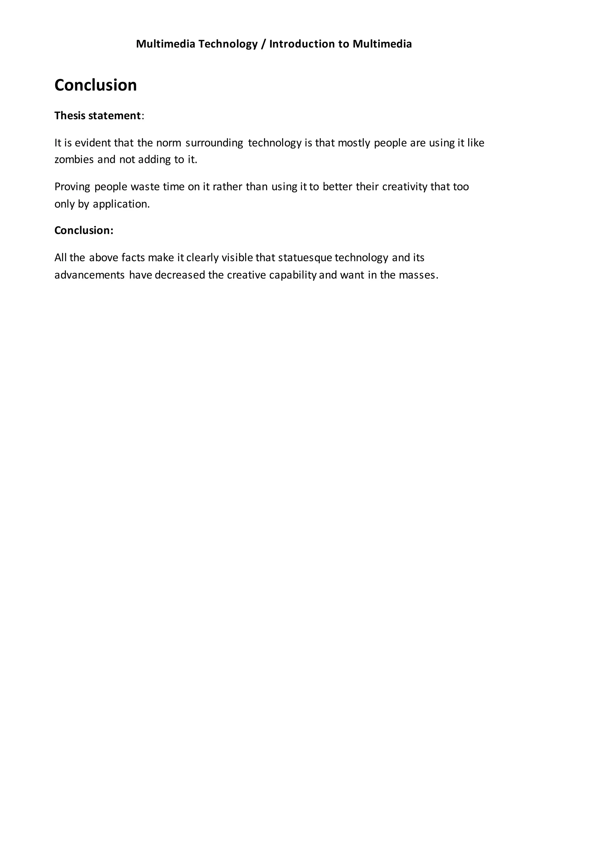 Individual assignment of multimedia technology | PDF