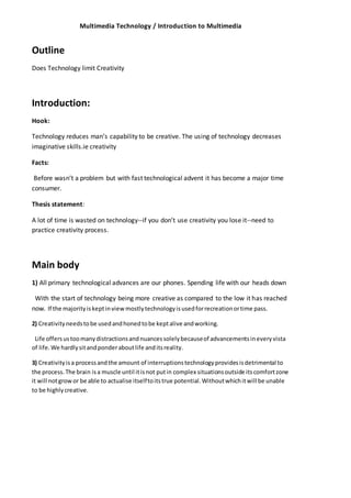 Individual assignment of multimedia technology | PDF