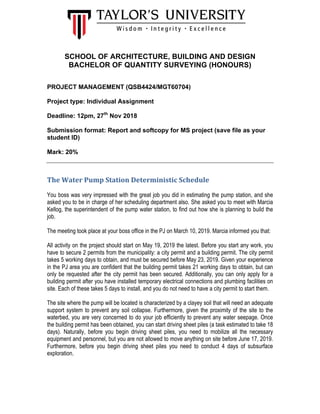 Assignment 1 - Microsoft Project | PDF