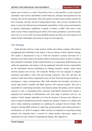STRATEGIC MANAGEMENT - NESTLE COMPANY | DOCX