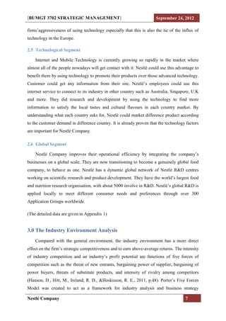 STRATEGIC MANAGEMENT - NESTLE COMPANY | DOCX