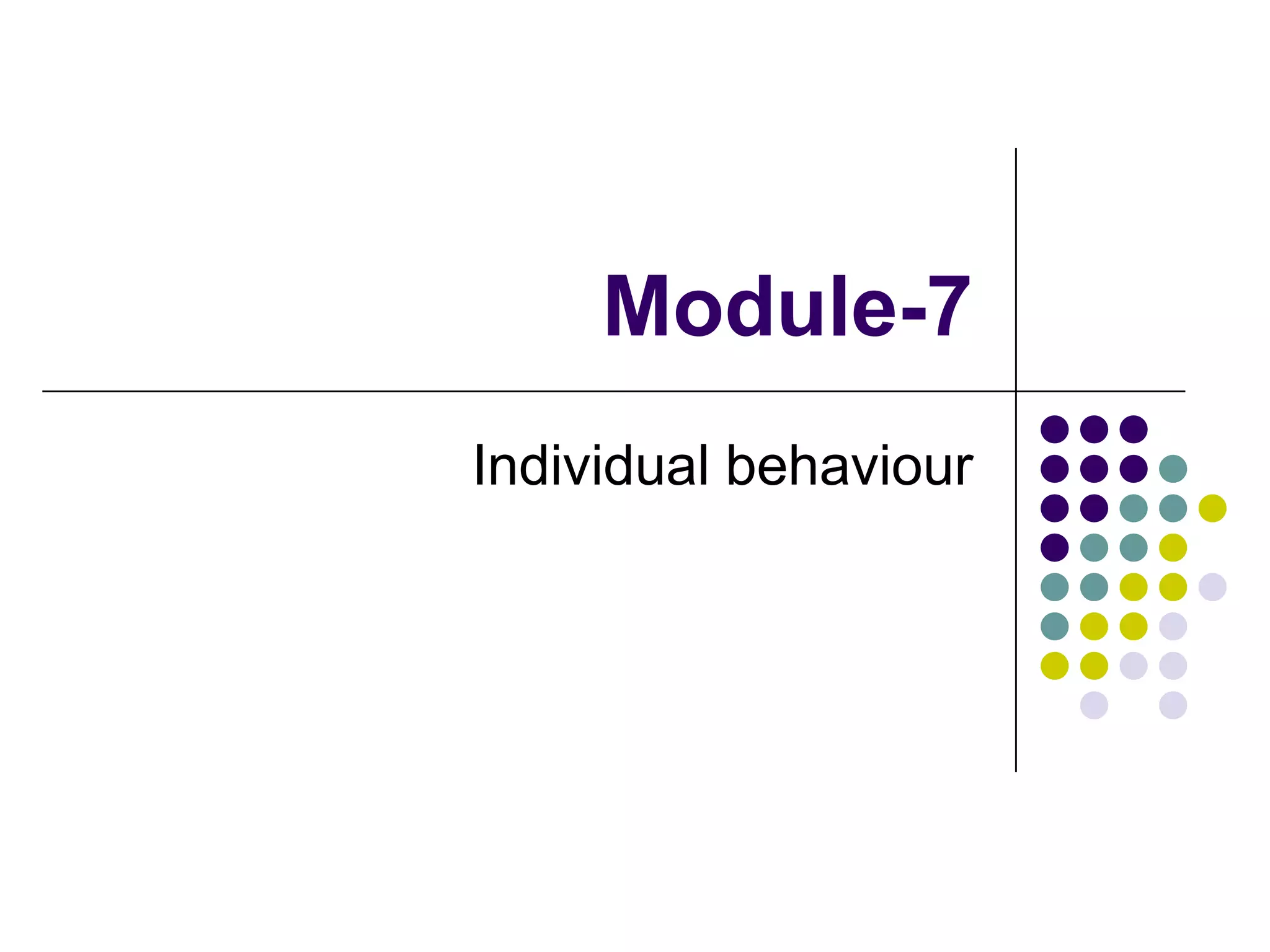 Individual behavior | PPTX