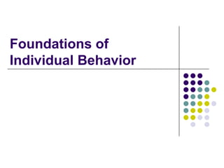 Individual behavior | PPTX