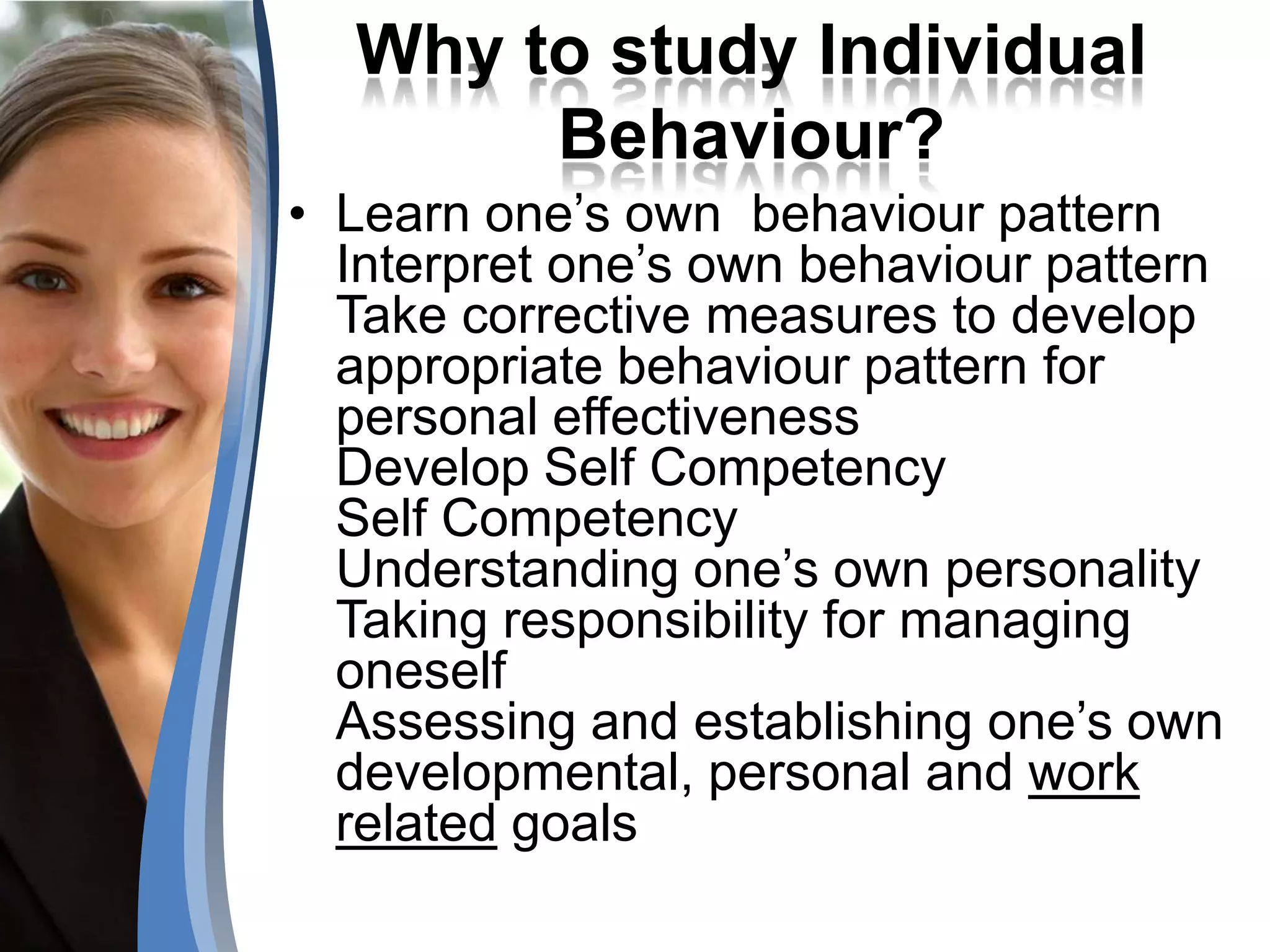 Individual behavior and perception | PPTX