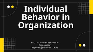 Individual Behavior in Organization.pptx
