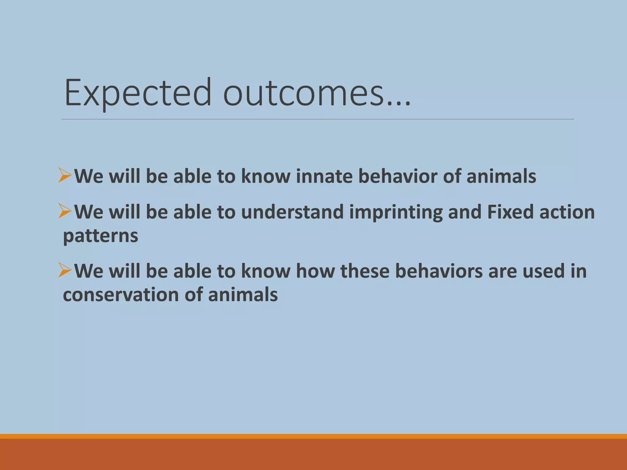 Types of Animal Behaviour (Imprinting and Fixed action pattern) | PDF