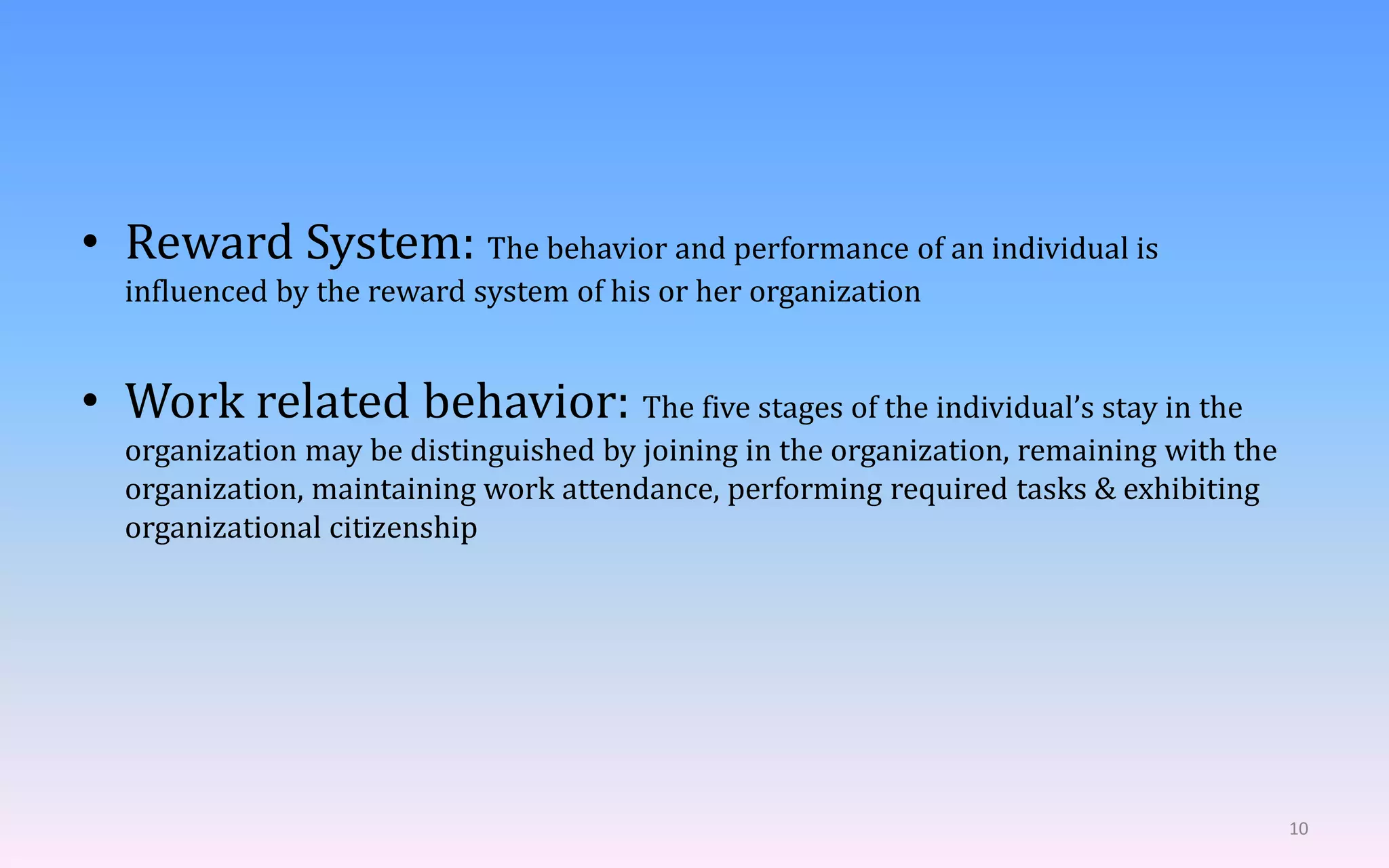 Individual behaviour-Organisational Behaviour | PDF