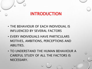 Individual behaviour by atul shiva | PPTX