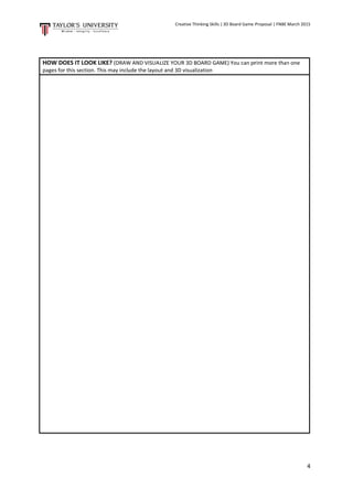 Individual board game proposal template march 2015 | PDF