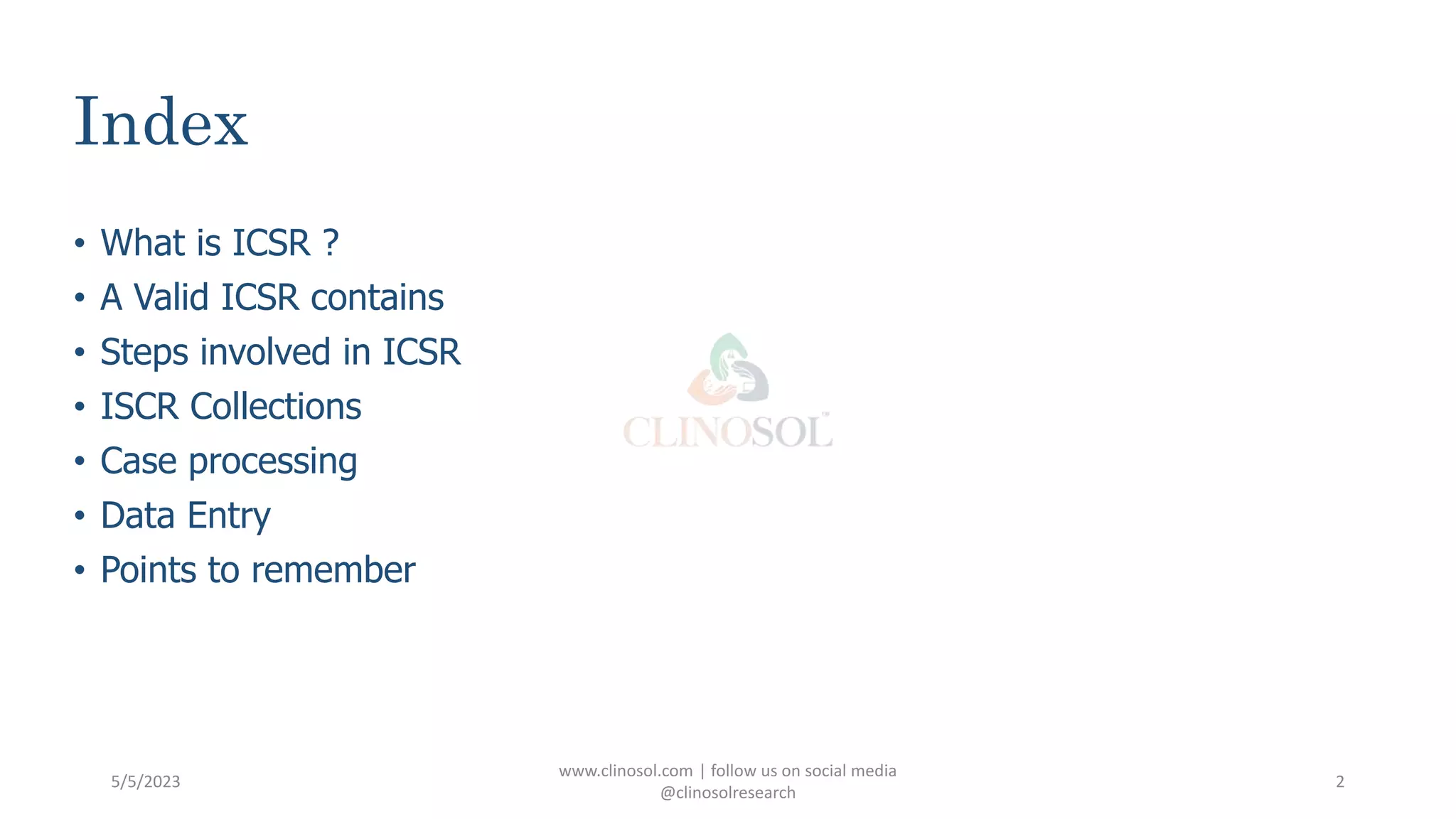 ICSR (individual case safety report) | PPTX