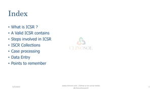 ICSR (individual case safety report) | PPT