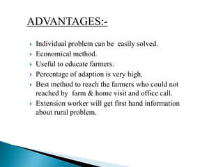 Individual contact method in Extension Education | PPTX