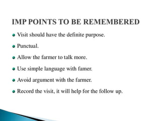 Individual contact methods in agriculture extension By Mr Allah Dad ...