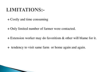 Individual contact methods in agriculture extension By Mr Allah Dad ...