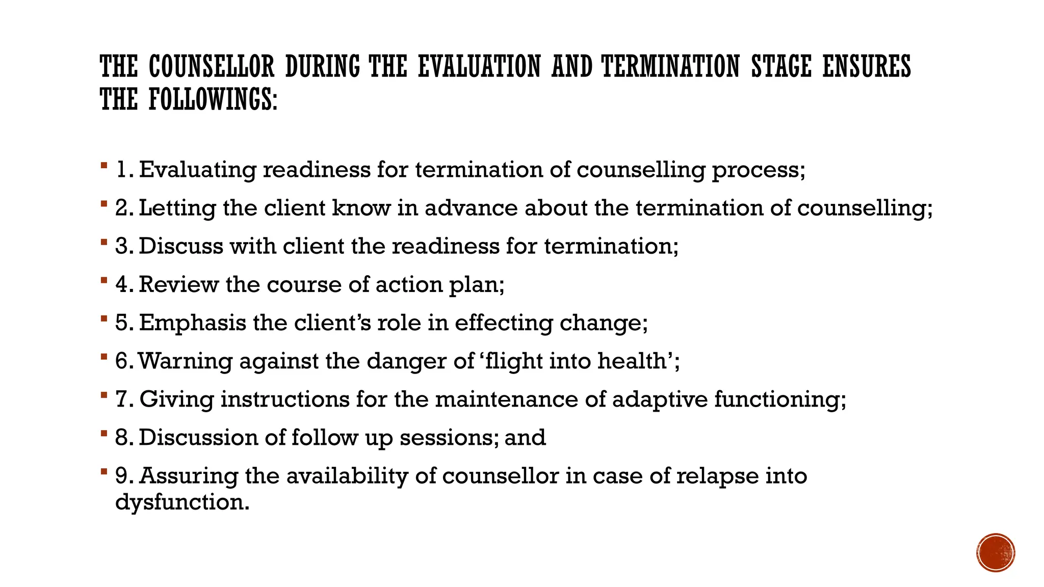 Individual counselling Process and Stages | PPTX
