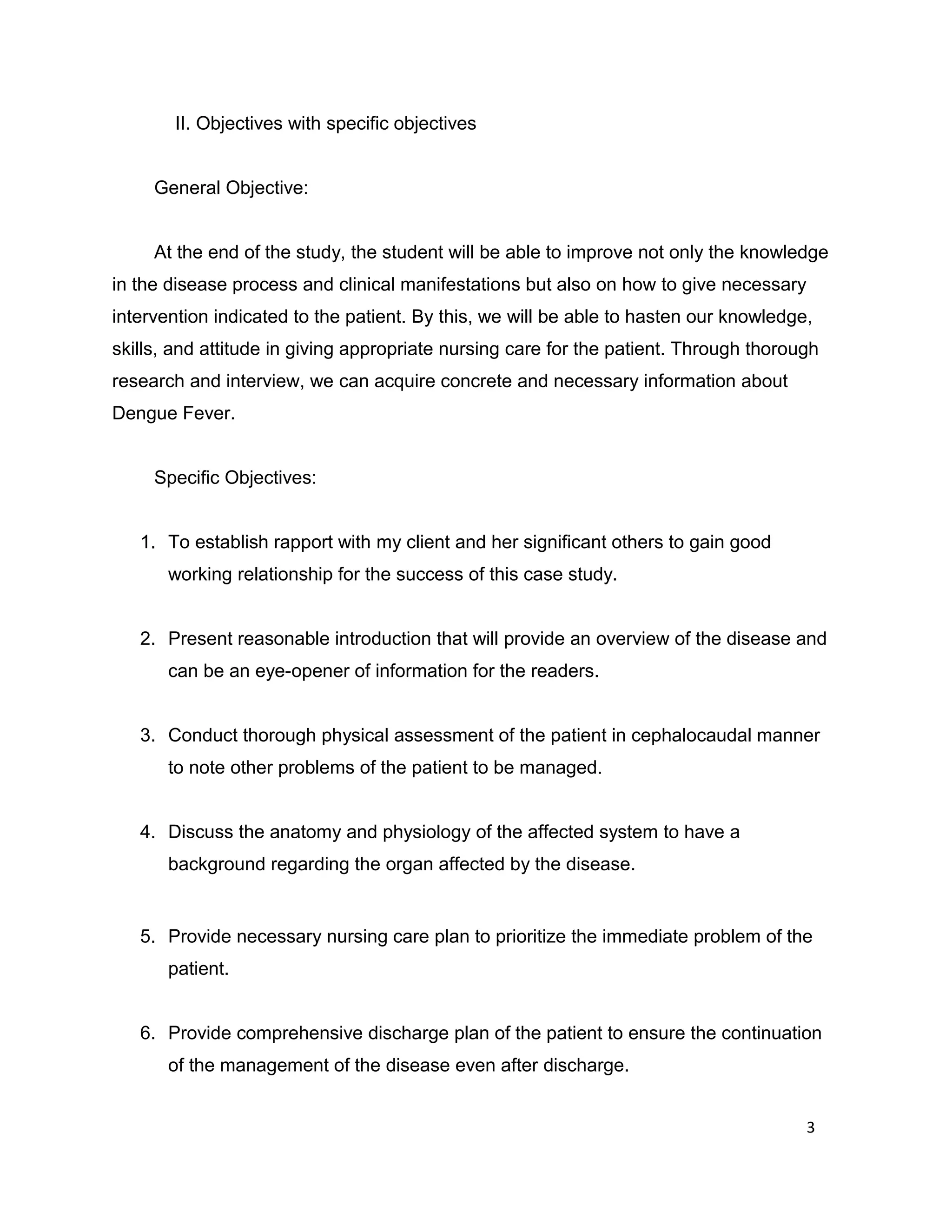 Case study- Dengue Fver | DOC