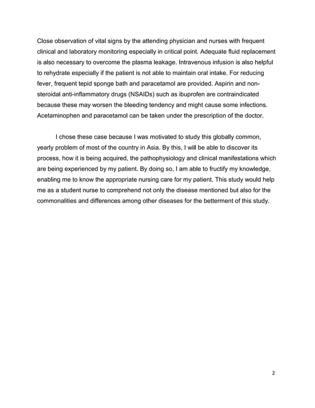 Case study- Dengue Fver | DOC