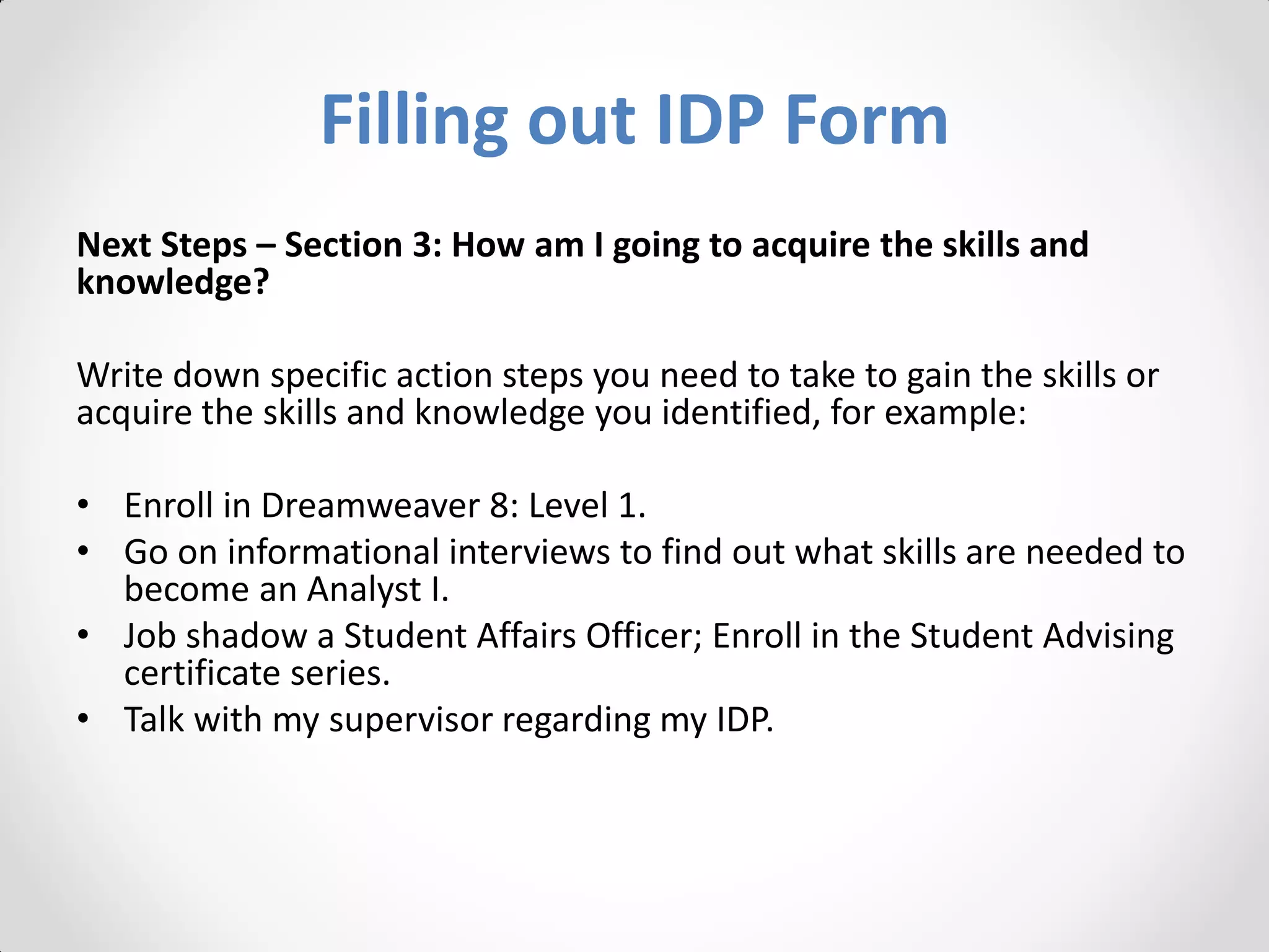 Individual development plan | PDF