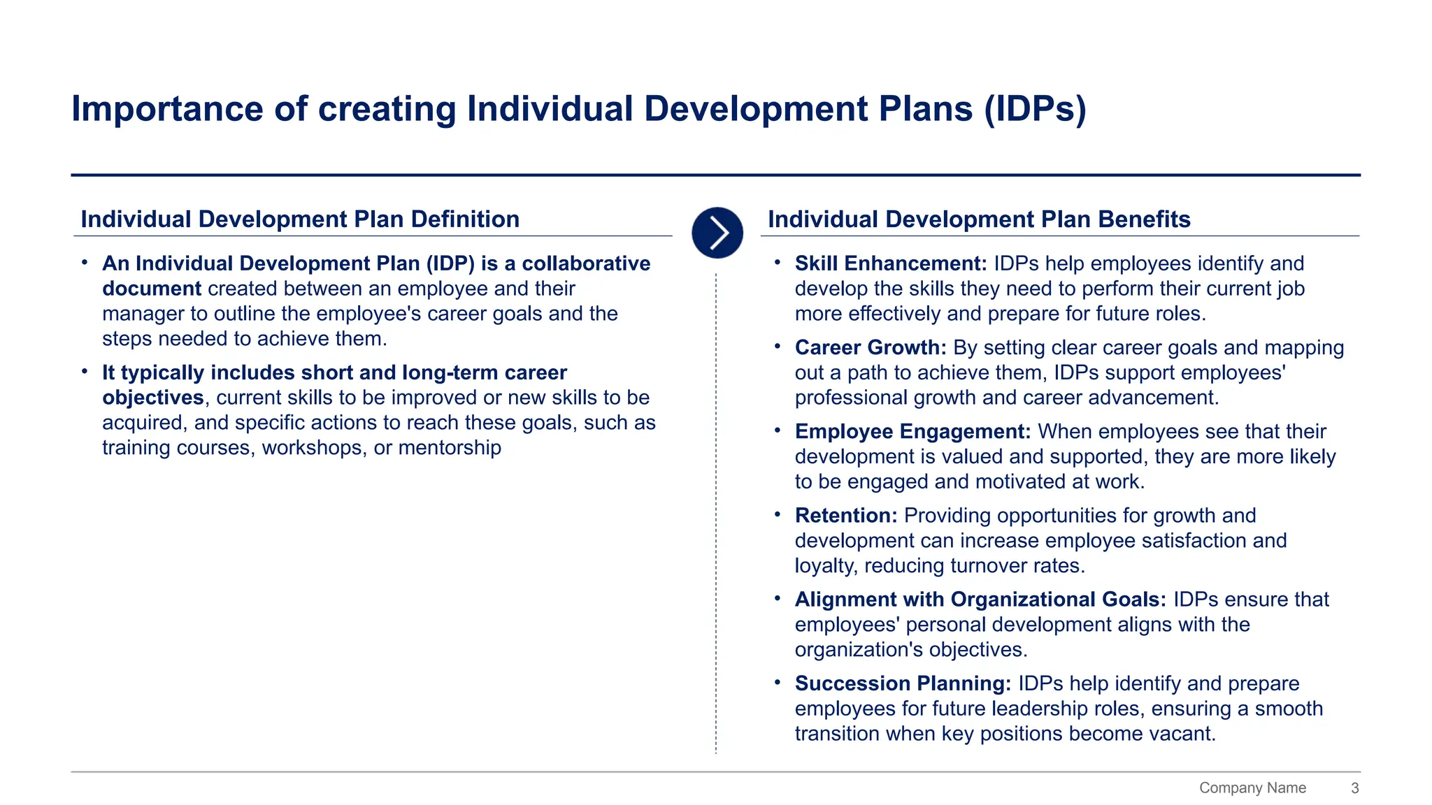 Individual Development Plan (IDP) Template | PPTX
