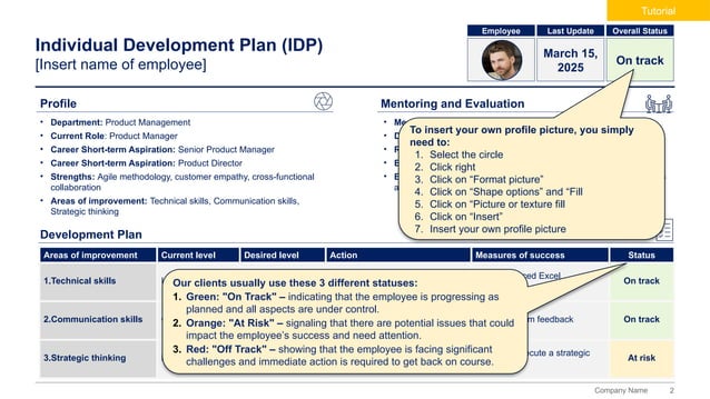 Individual Development Plan (IDP) Template | PPTX